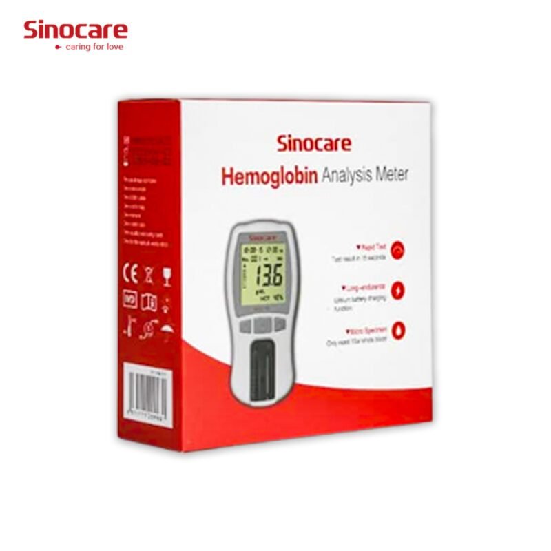 Sinocare Hemoglobin Test Meter with Rechargeable Battery & 50 Test ...